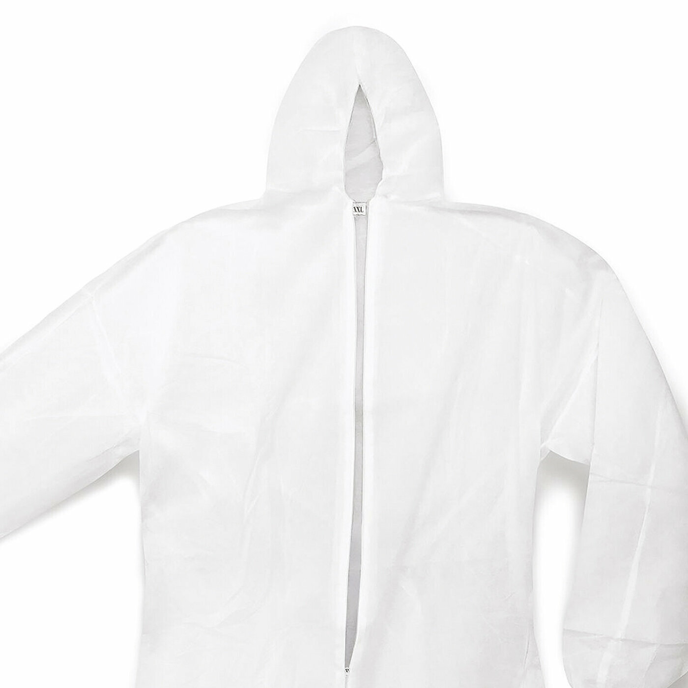 Комбинезон одноразовый с капюшоном КНР плотность, 30 г, спанбонд, размер xxl, 56-58 белый