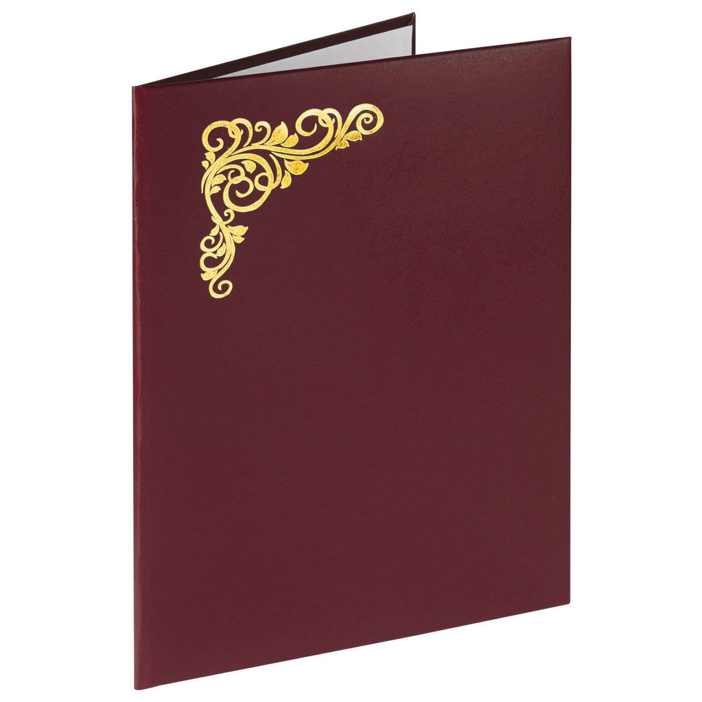 Папка адресная Staff бумвинил с виньеткой, формат А4, бордовая, индивидуальная упаковка (129575)