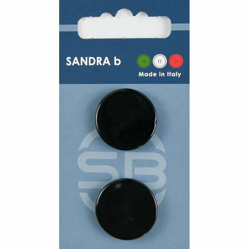 Пуговицы Sandra b Черные, 23 мм, 2 шт