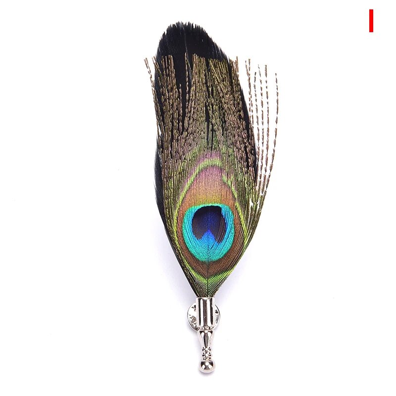 Брошь из перьев павлина фазана ручной работы, шляпа, булавка с лацканами, костюм, свадебные аксессуары