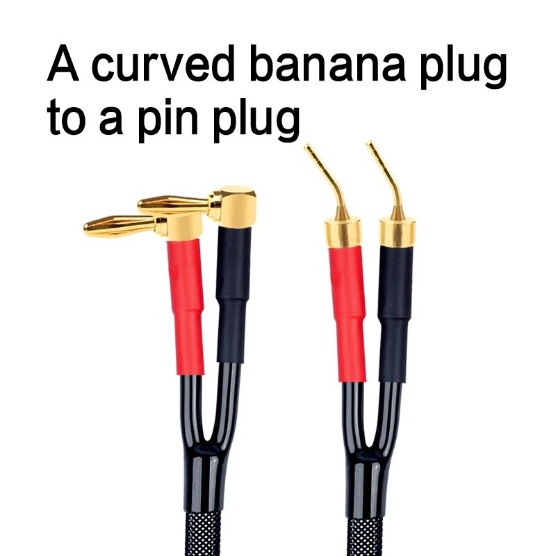 DIYLIVE HiFi кабель для колонок 5N OFC angle plug-Pin plug, 3.5 m