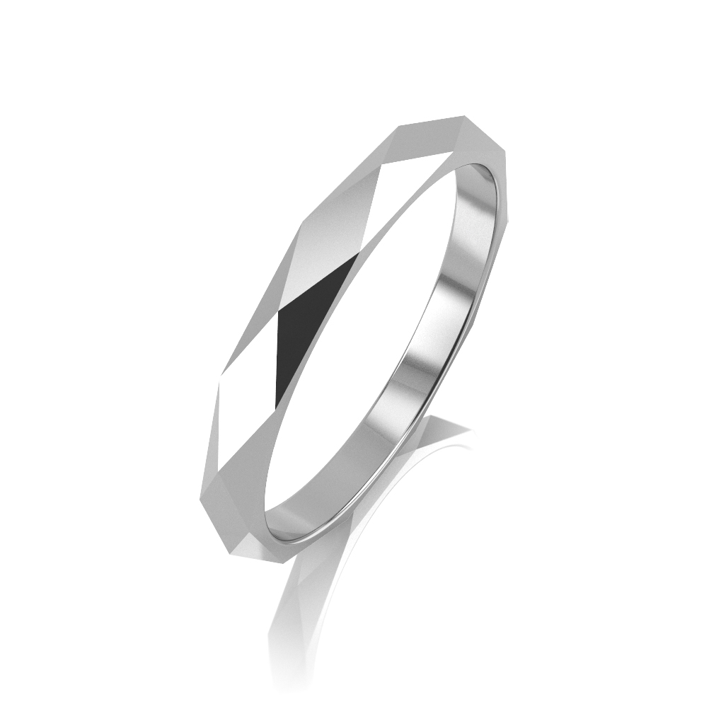 Кольцо обручальное GRAF КОЛЬЦОВ, белое золото, 585 проба