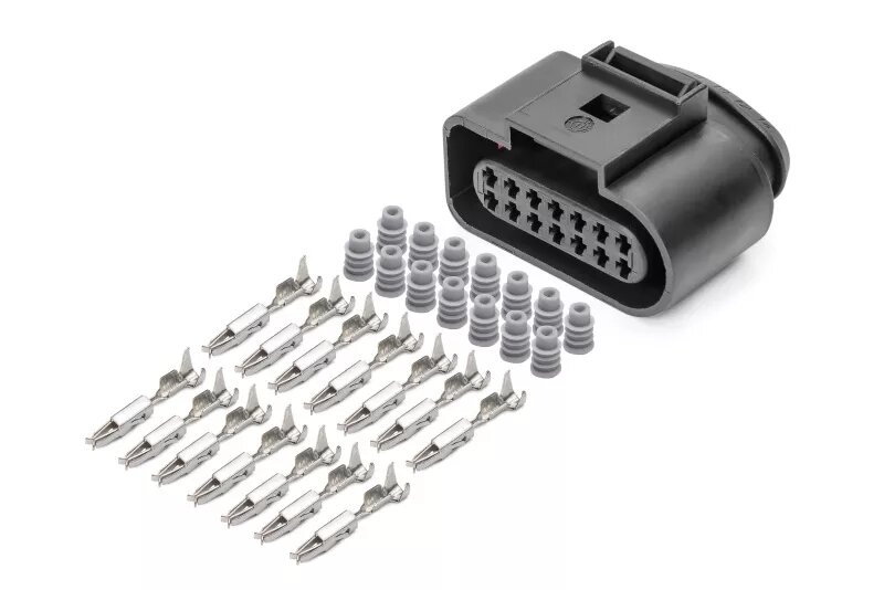 Разъем 6X0973717 (14pin) 14 контактов жгута форсунок на ЭБУ, АКПП для Audi, Volkswagen (Cargen)