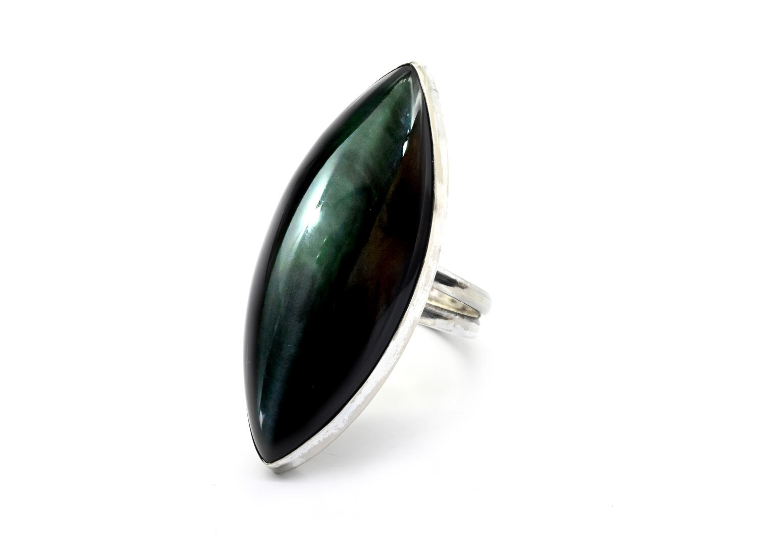 Кольцо, обсидиан