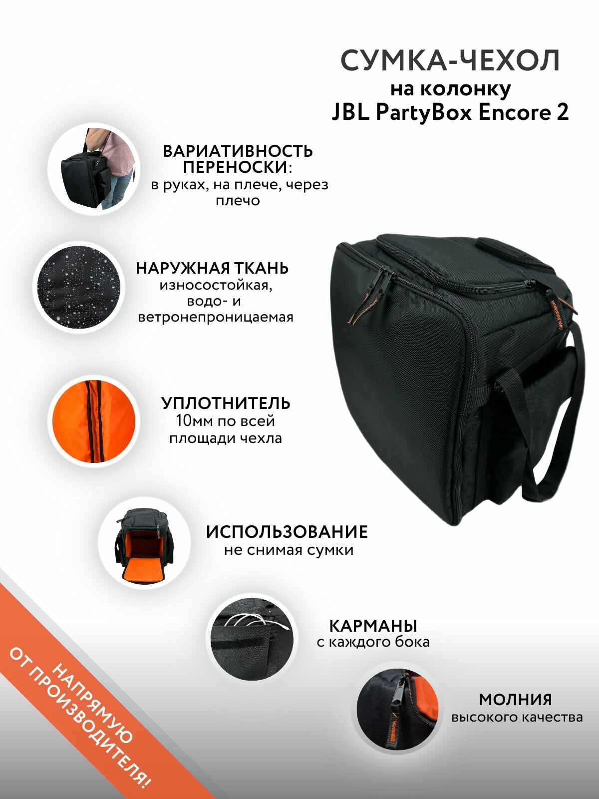 Чехол для колонки JBL PartyBox Encore 2 (Goodbag)
