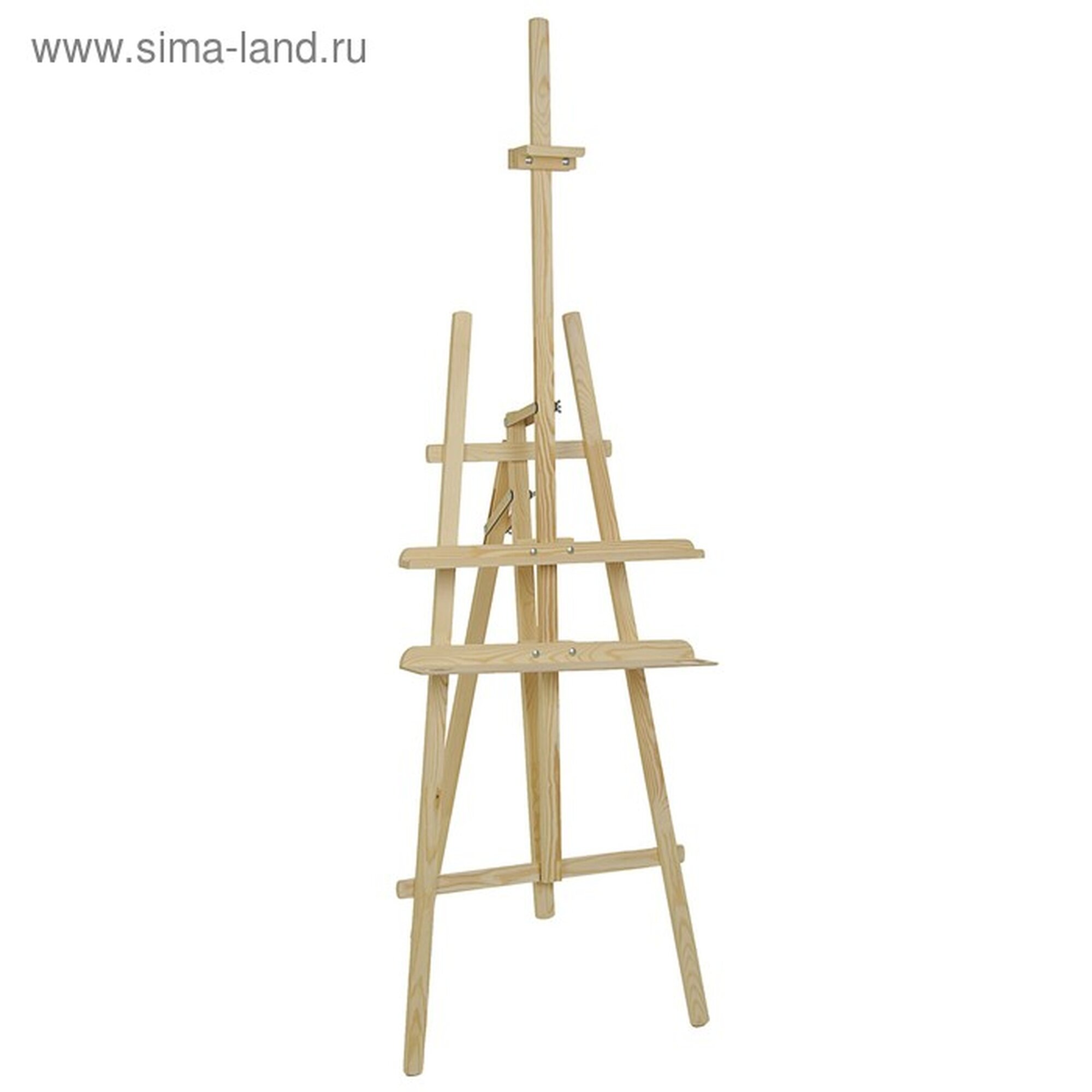 Мольберт Calligrata "Лира", напольный, складной, 170x63 см, неокрашенное дерево