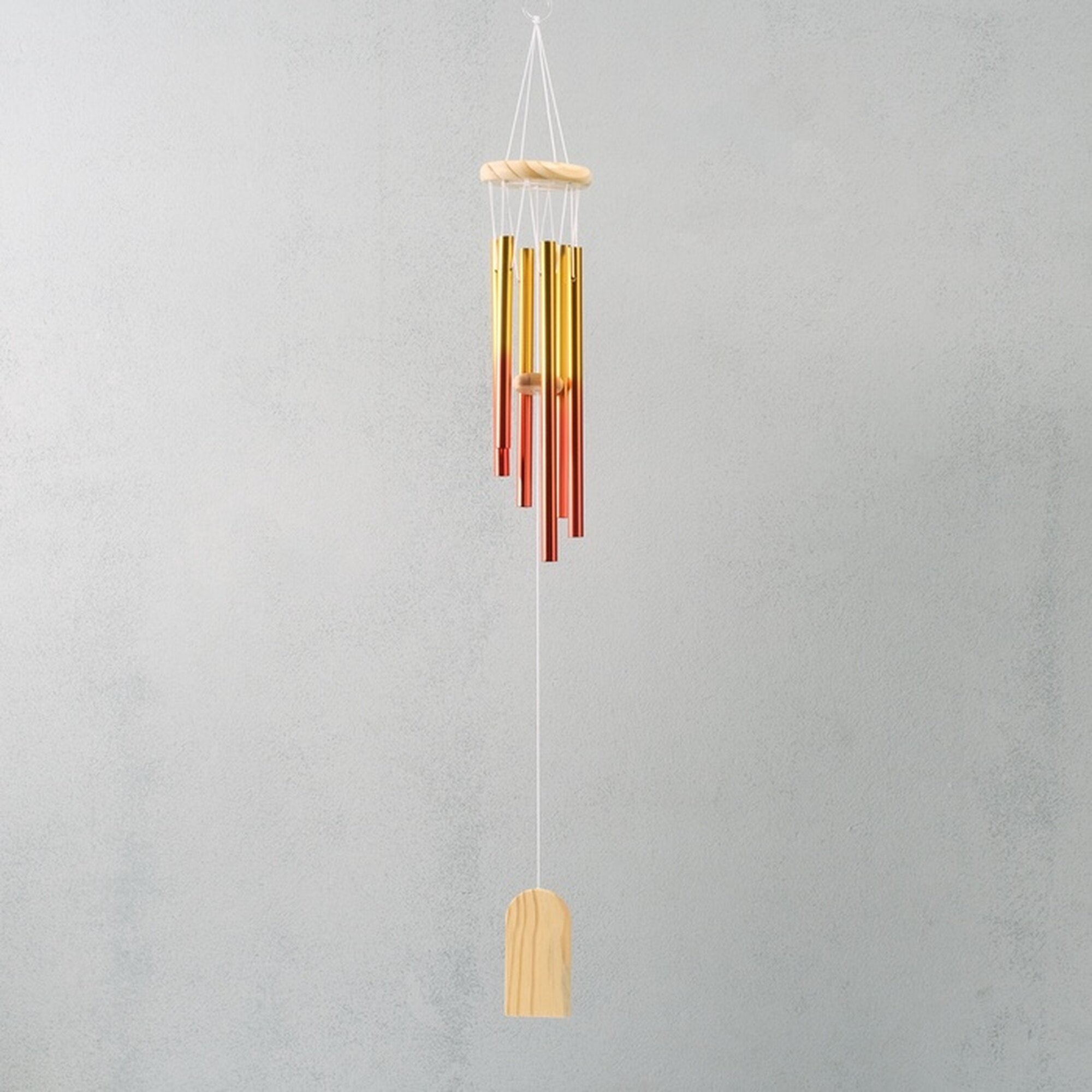 Музыка ветра Сима-ленд "Градиент", металл, текстиль, 75см, оранжевая