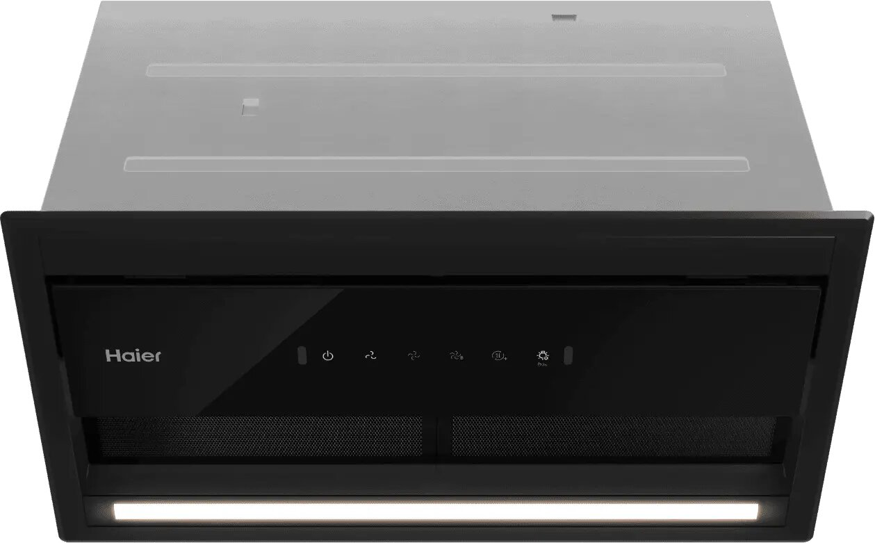 Встраиваемая вытяжка Haier HVQ-B6536B, 1200 м³/ч, 3 скорости, черный