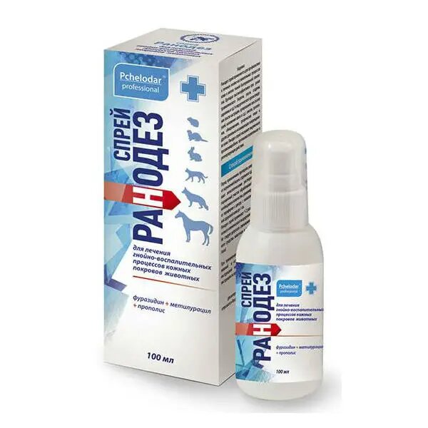 Pchelodar Ранодез спрей ранозаживляющий 100мл (вет)