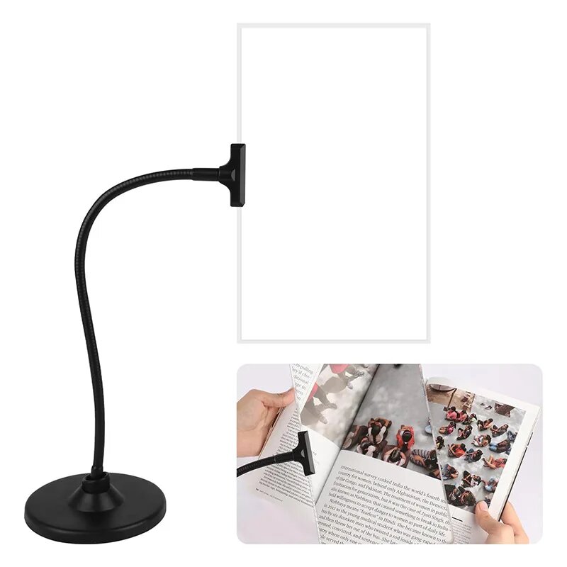 Настольное увеличительное стекло, 4-кратная плоская линза Френеля с кронштейном, очень большой усилитель для мобильного телефона для чтения пожилых людей