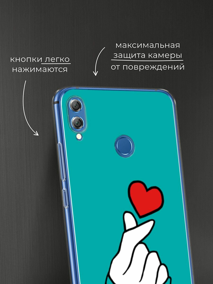 Силиконовый чехол на Honor 8X / Хонор 8Х с принтом "Маленькое сердечко" — фото 1