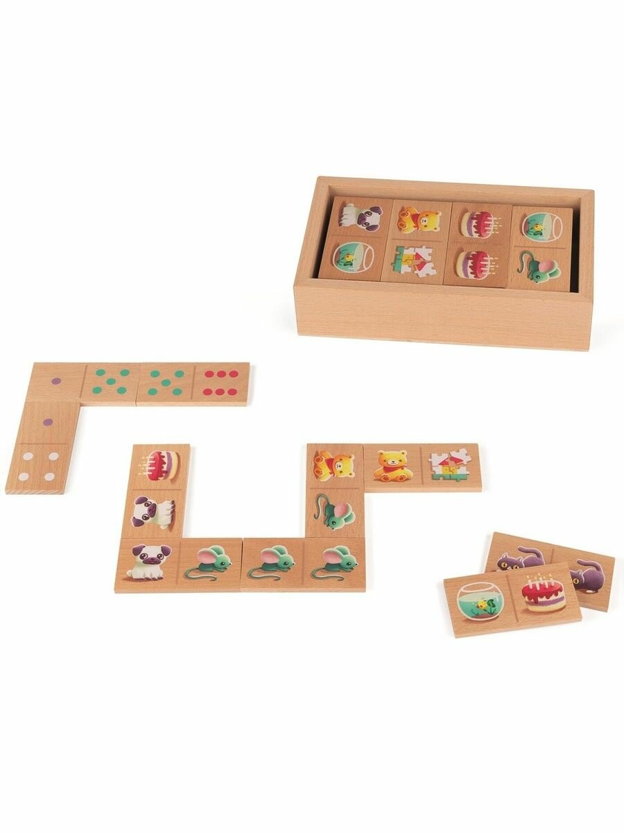 JANOD Настольная игра домино Начни играть двустороннее из 28 фишек