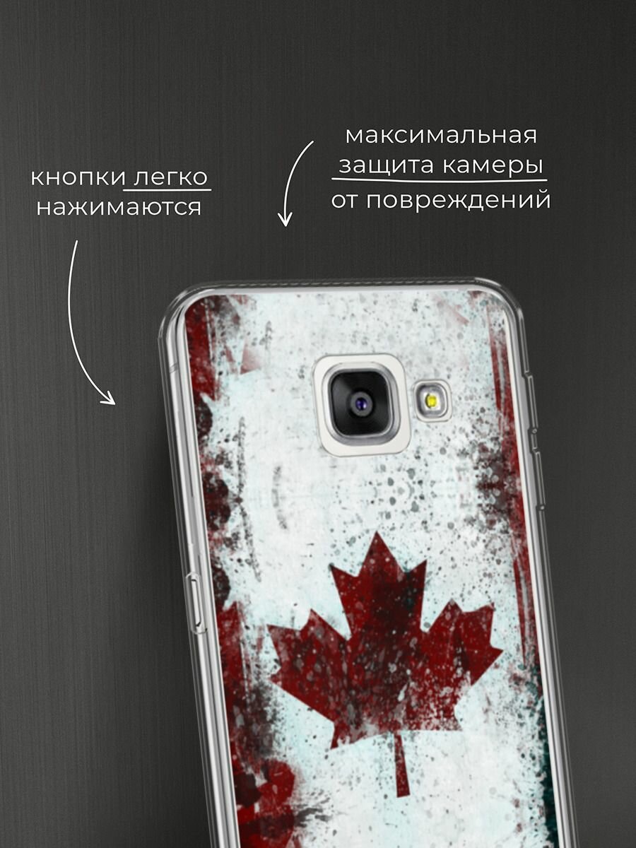 Чехол на Samsung Galaxy A3 2016 / Самсунг Галакси А3 2016 с принтом "Канада" — фото 1
