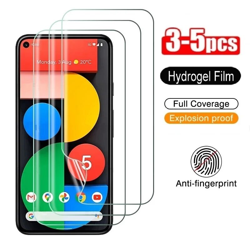 Гидрогелевая пленка 3 шт. для Google Pixel 5, Pixel 3, 3A, 6, 6A, 7, 7A,