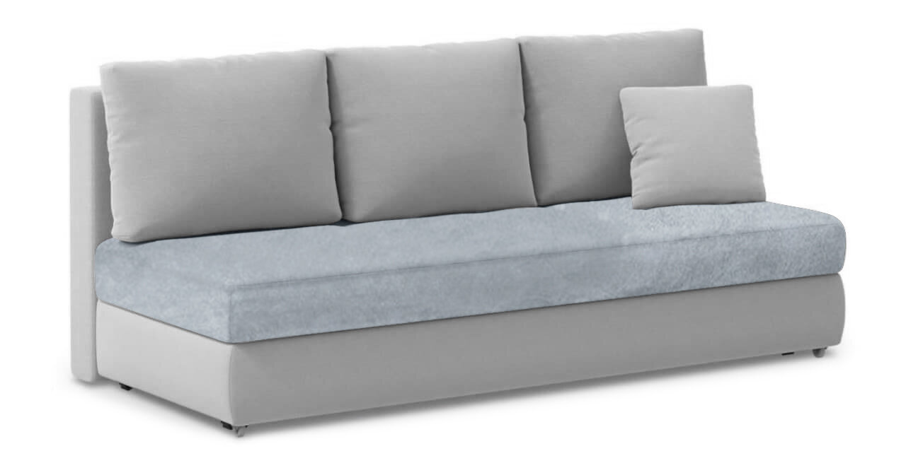 Чехол на сиденье для дивана евро-книжки Бруклин светло-серый, стрейчевый велюр, Виктория Хоум Декор