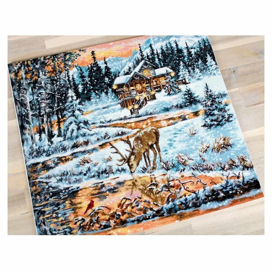 Набор для вышивания крестом, Снежная каюта, Сделай своими руками, Вышивка, Подсчитал холст, Luca-S BU4022