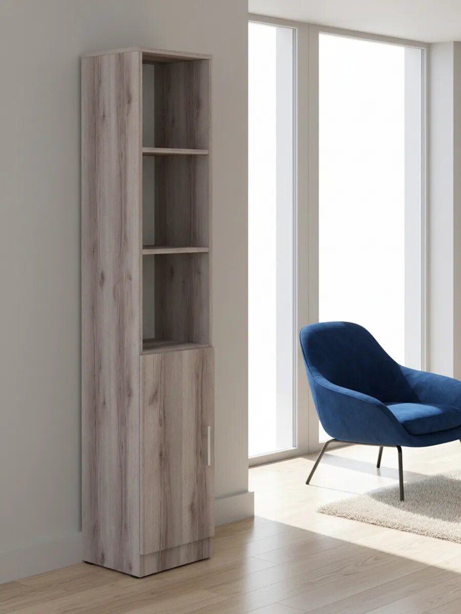 Шкаф пенал FRESTER распашной для одежды с полками в спальню, от производителя