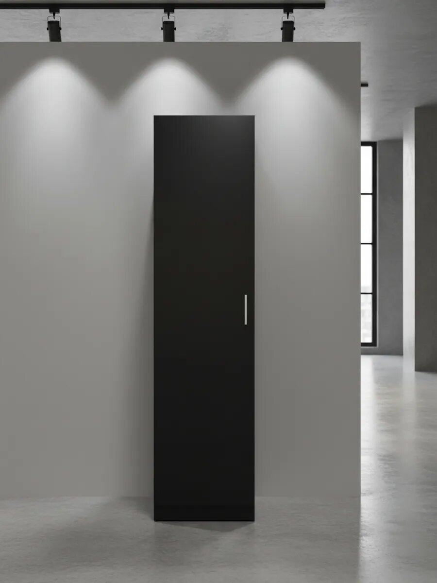 Шкаф пенал FRESTER распашной деревянный для одежды с полками, от производителя