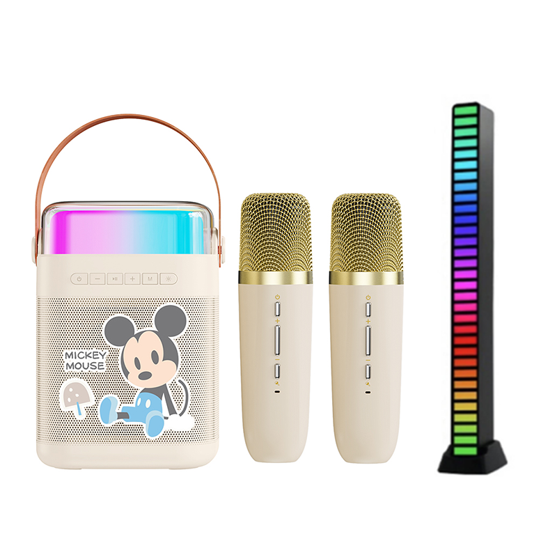 Микрофоны Disney Pine Nut Mickey Mouse Dual Microphone, RGB Dynamic Pickup Light