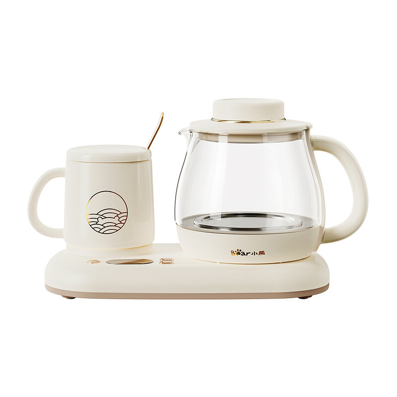 Чайник Health Pots с подогревателем, beige, высокая температура, быстрое кипячение