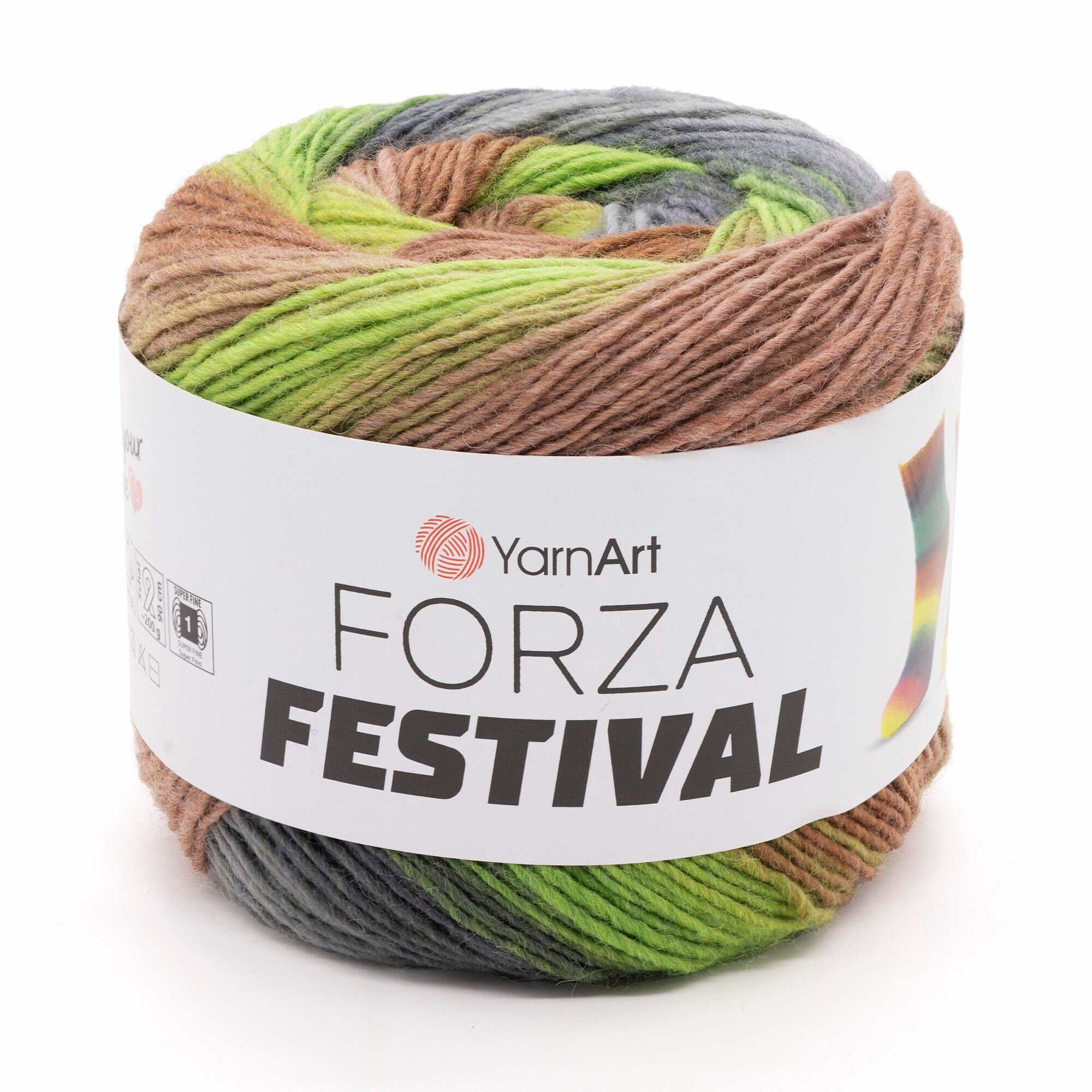 Пряжа YarnArt Forza Festival 2910 (1 моток, 100г/420м)