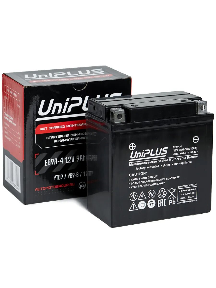 Аккумулятор Leoch UniPLUS EB9А-4 12V 9Ач 100А прям. пол.