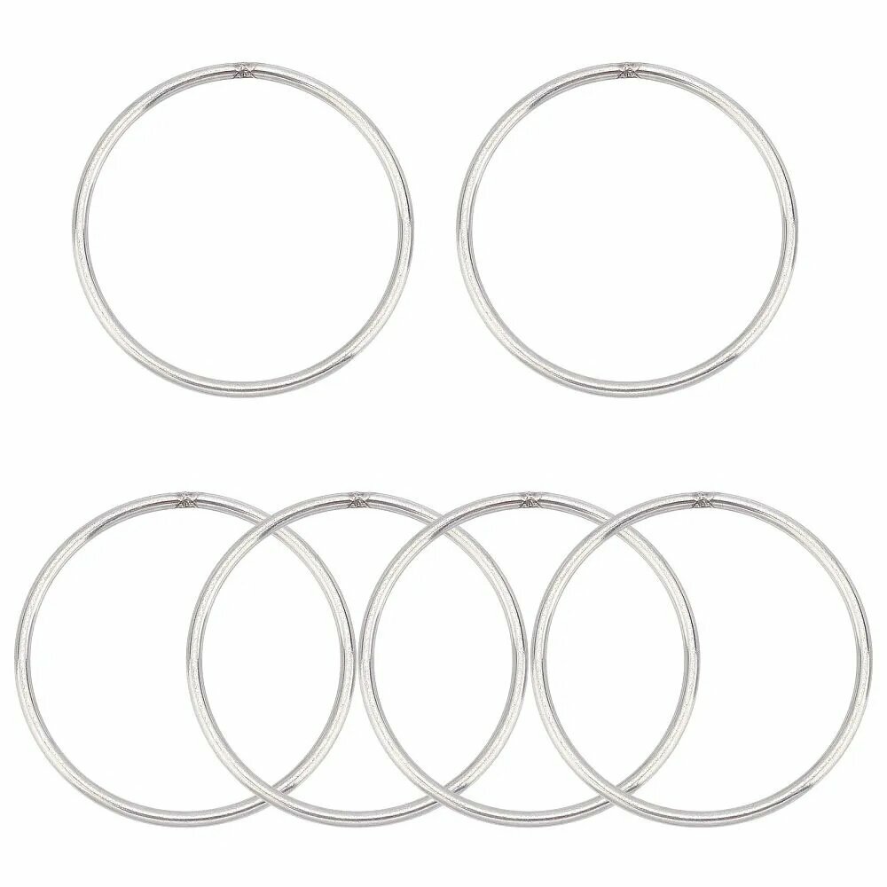 6 шт. бесшовных сварных уплотнительных колец 3 дюйма, сглаживающие сварные круглые кольца из нержавеющей стали 304, многоцелевые металлические уплотнительные кольца