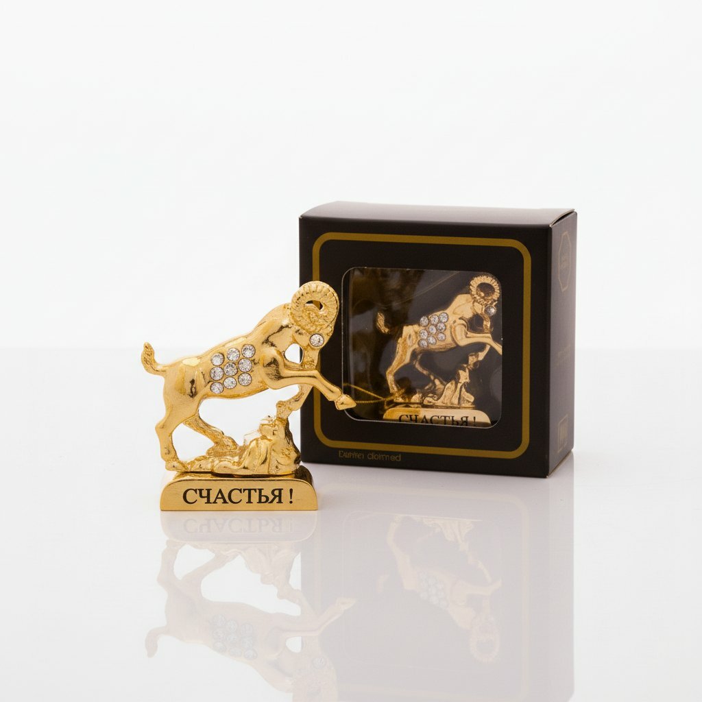 Фигурка Барашек в подарочной коробке A2036571 Crystal Temptations, Металл, кристалл