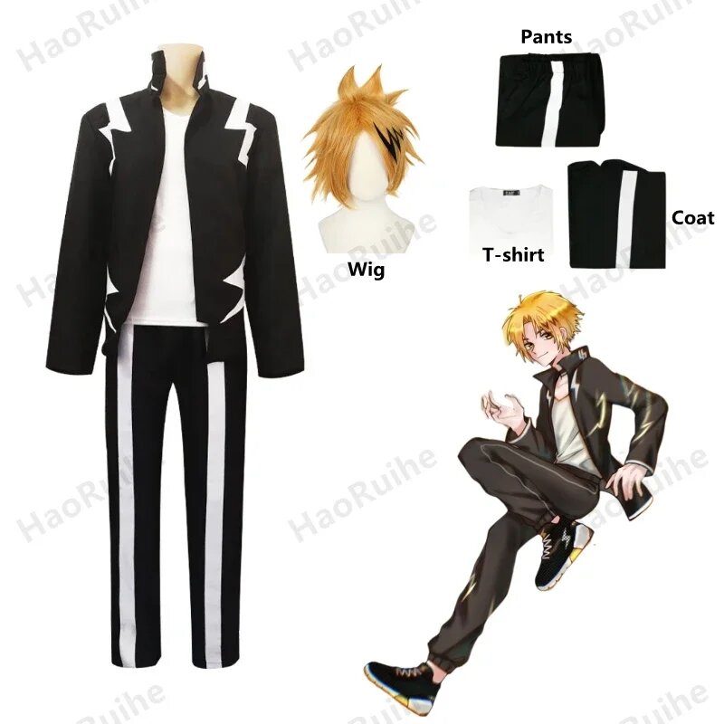 Косплей костюм My Hero Academia Kaminari Denki XXL, Full set 4pcs