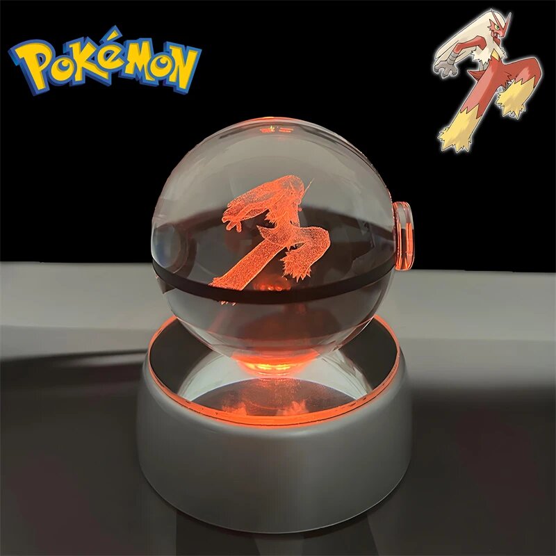 Фигурки Pokemon 3D стеклянные с подсветкой TAKARA TOMY