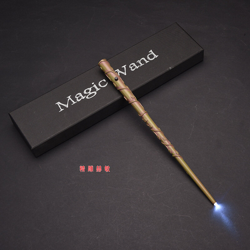 Светящаяся палочка Гарри Поттера, кирка, светодиодная батарея, светящаяся версия с тонкой резьбой Гермионы и Дамблдора, светящаяся магическая палочка
