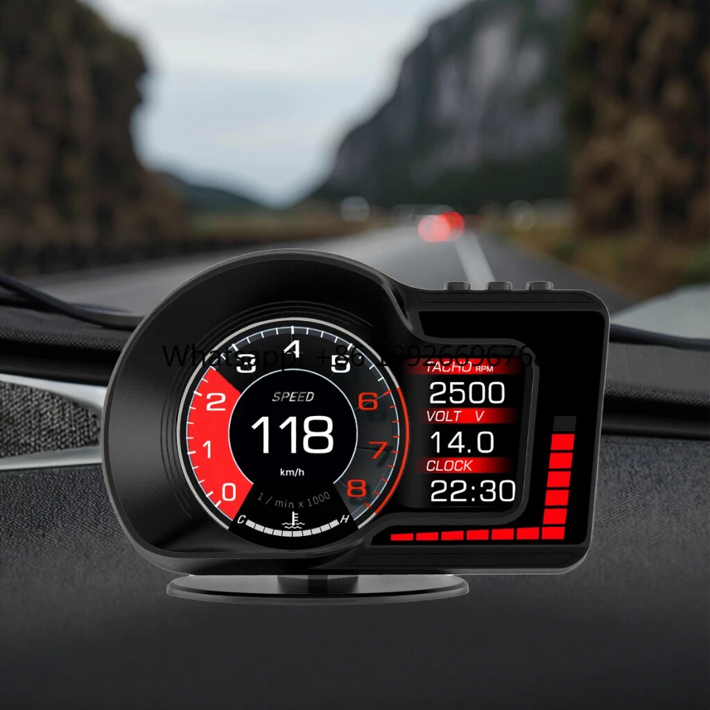 Автомобильный HUD-дисплей 2025 года: многофункциональный смарт-проектор на лобовое стекло F15, спидометр, 2-в-1 HUD-прибор