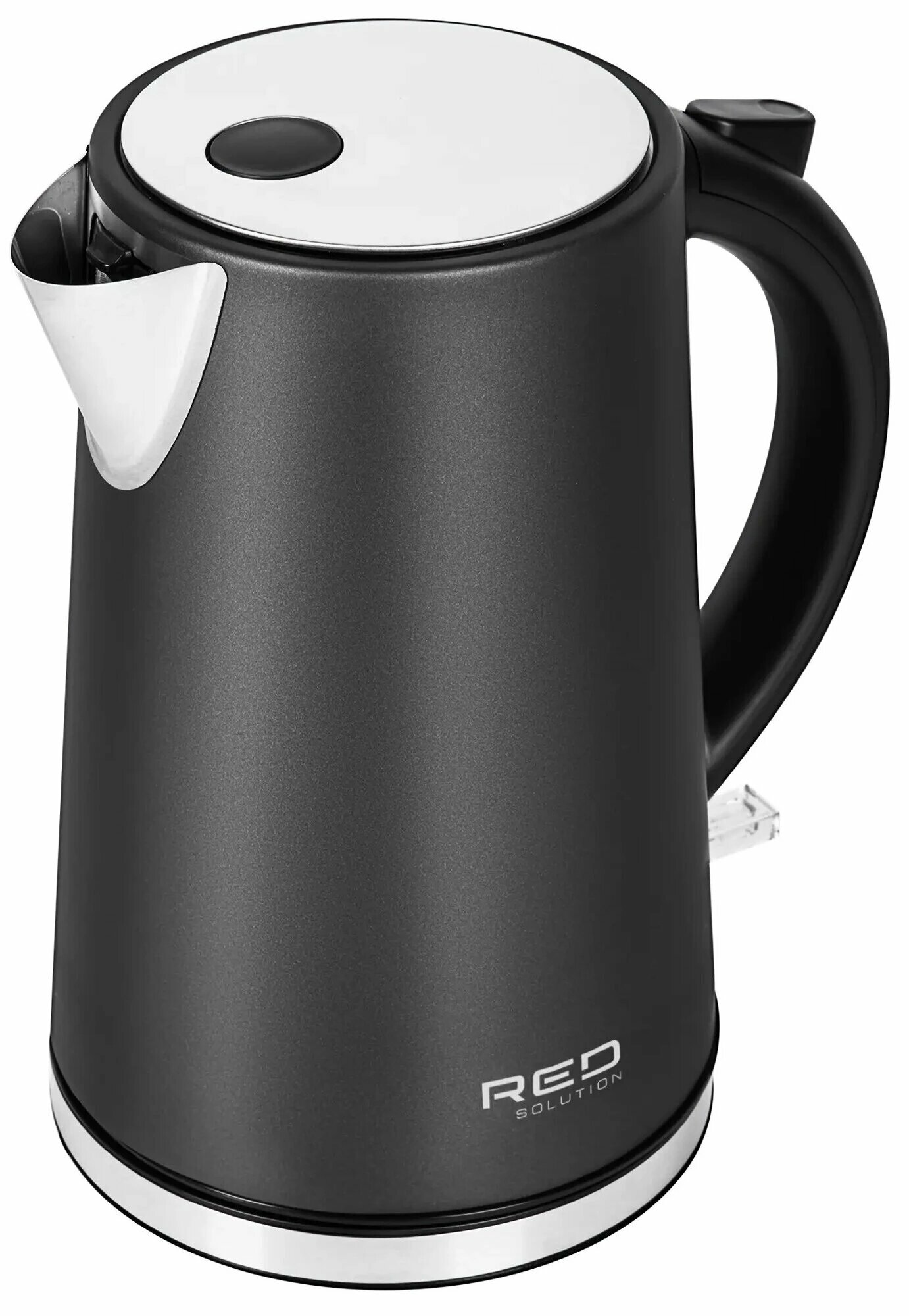 Электрочайник RED SOLUTION KM115, 2200Вт, автоматическое отключение, индикация уровня воды, серый