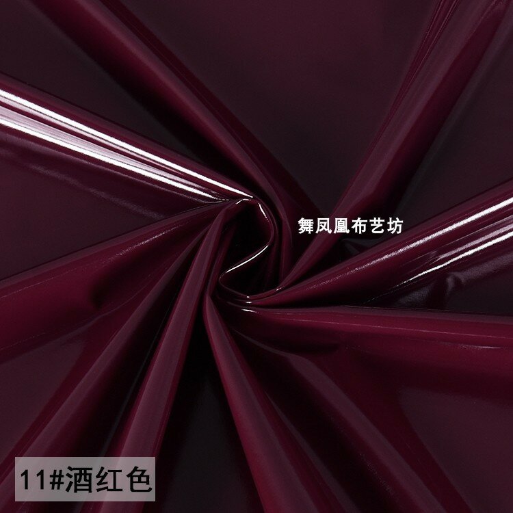 Однотонная супер глянцевая растягивающаяся зеркальная кожа, мягкая деликатная искусственная кожа, антибликовая водонепроницаемая PU ткань