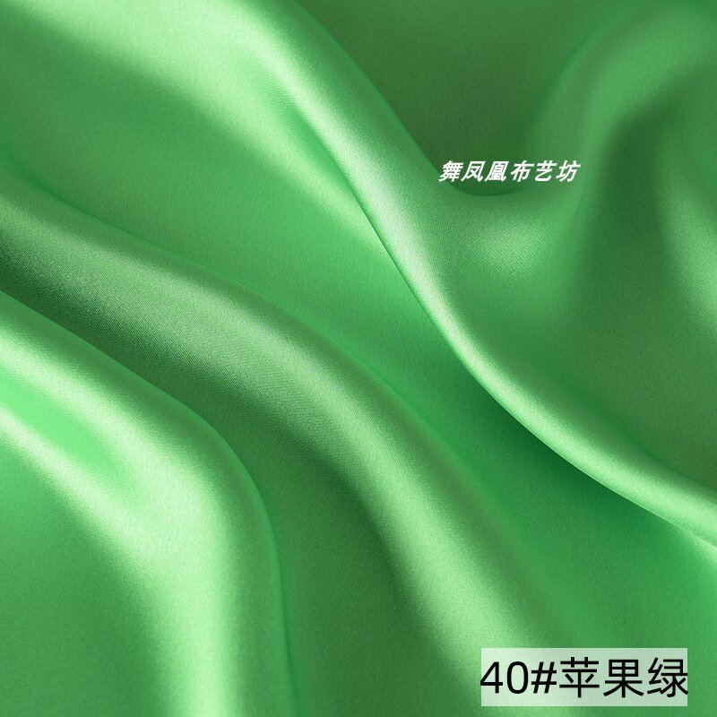 Однотонная высококачественная имитация ацетатного атласа, имитация шелкового пальто, драпированная блестящая ткань для платьев и блузок