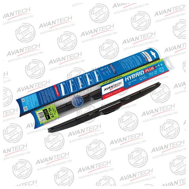 Щетка стеклоочистителя 475 гибридная на левый руль Avantech Hybrid HL-19
