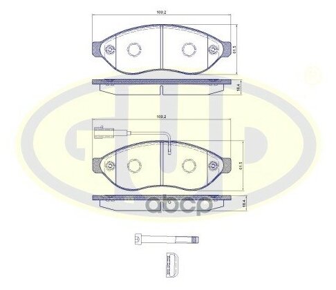 Колодки ПЕР CIT JUMPER.FIAT DUCATO.PGT BOXER 2.2HDI 06- G.U.D арт. GBP123701