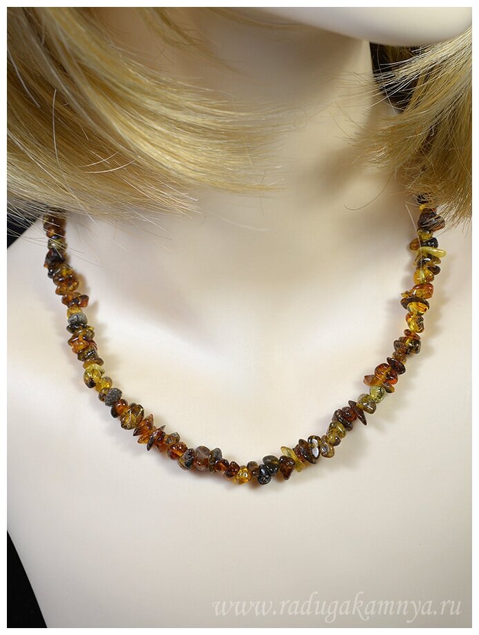Бусы, янтарь