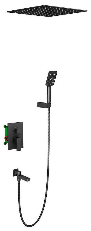 Душевая система Timo Selene SX-2039/03SM Черный, современный стиль