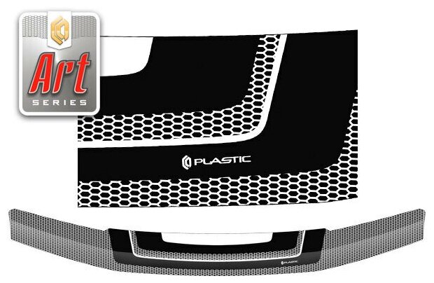 Дефлектор капота Серия "Art" белая Nissan Pathfinder Год выпуска 2005-2010