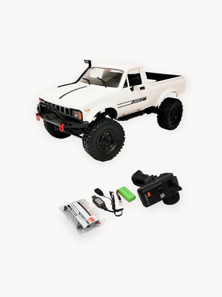 Радиоуправляемая машина пикап WPL Hilux (белый) C-24-1 4WD 1:16 RTR