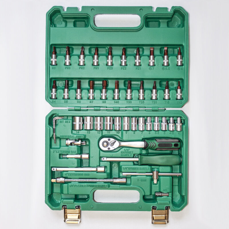 Набор инструментов "46-в-1" сталь S2, CrV 1/4 дюйма