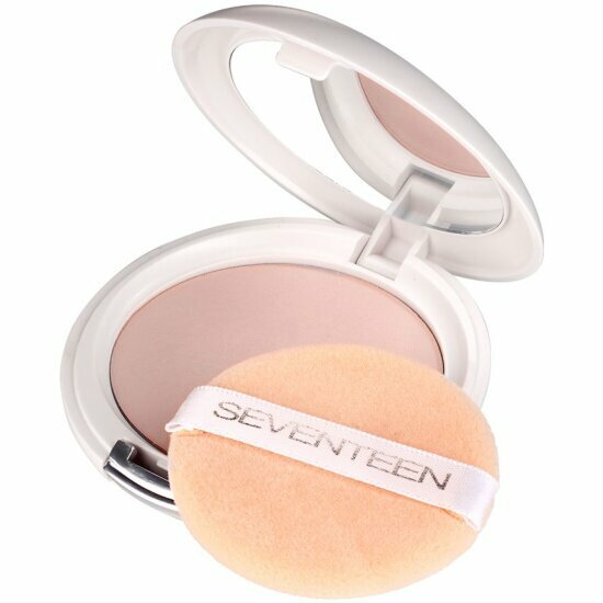 Шелковая пудра для лица Seventeen Natural Silky Compact Powder, тон 08 Бежевый