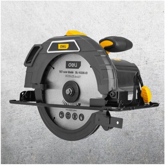 Пила циркулярная Deli Tools Deli DL-YJ235-E1 (2200Вт, 4200об/мин, диаметр диска 235мм, диск в комплекте)
