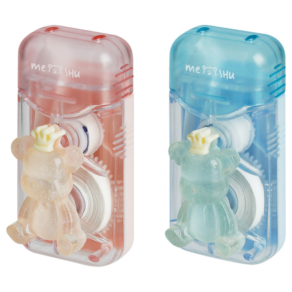 Корректирующая лента MESHU "Bear queen", 6мм*5м, блистер, европодвес, ассорти, 359577