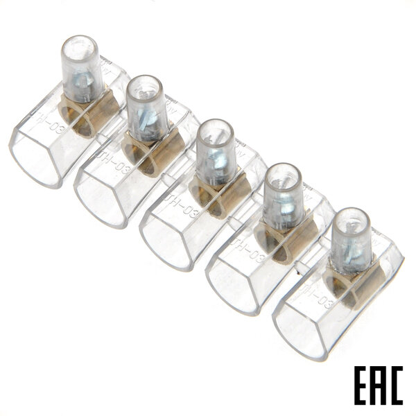 Блок Navigator NTB-UPC-S5-6-CL 61067 клеммный 5 торцевых винтовых клемм 6,0 кв. мм прозрачный (6 шт. в комплекте)