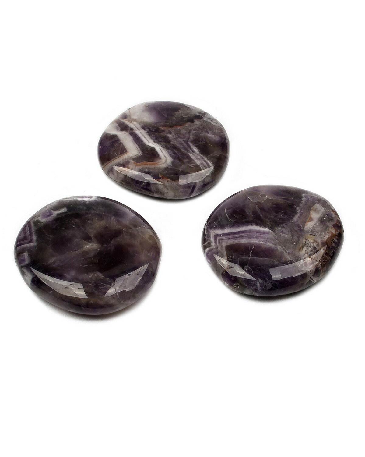 Palm Stones Аметист, 3 шт, минерал в коллекцию