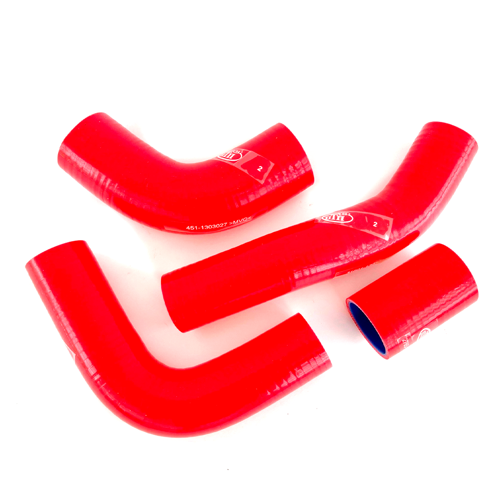 Патрубки радиатора силиконовые УАЗ 452 Буханка двигатель УМЗ 421 100 л/с красные (к-т 4 шт.)