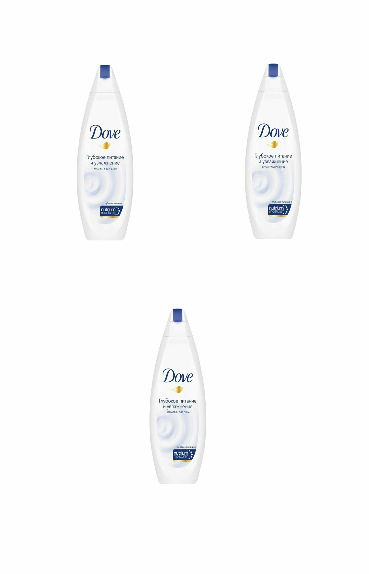 Dove Гель для душа Глубокое питание и увлажнение 250мл, 3 уп
