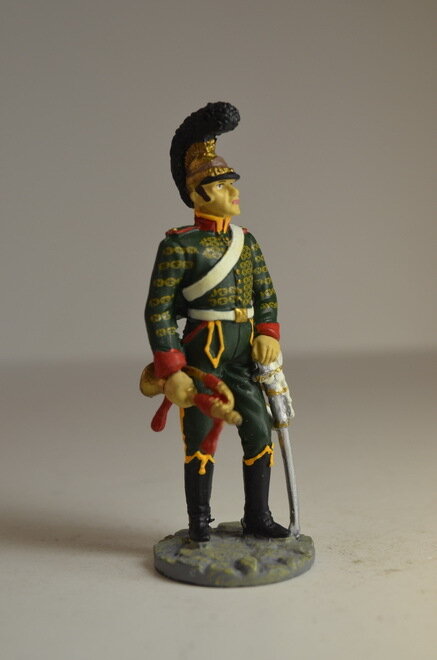 Оловянный солдатик 54мм, Трубач Шеволежерского полка в парадной форме, 1813-1814 гг.